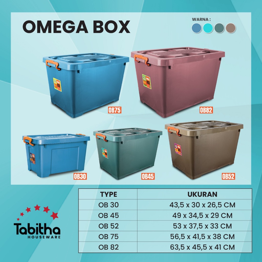 Jual CONTAINER BOX RODA SERBAGUNA OMEGA BOX TABITHA | Shopee Indonesia
