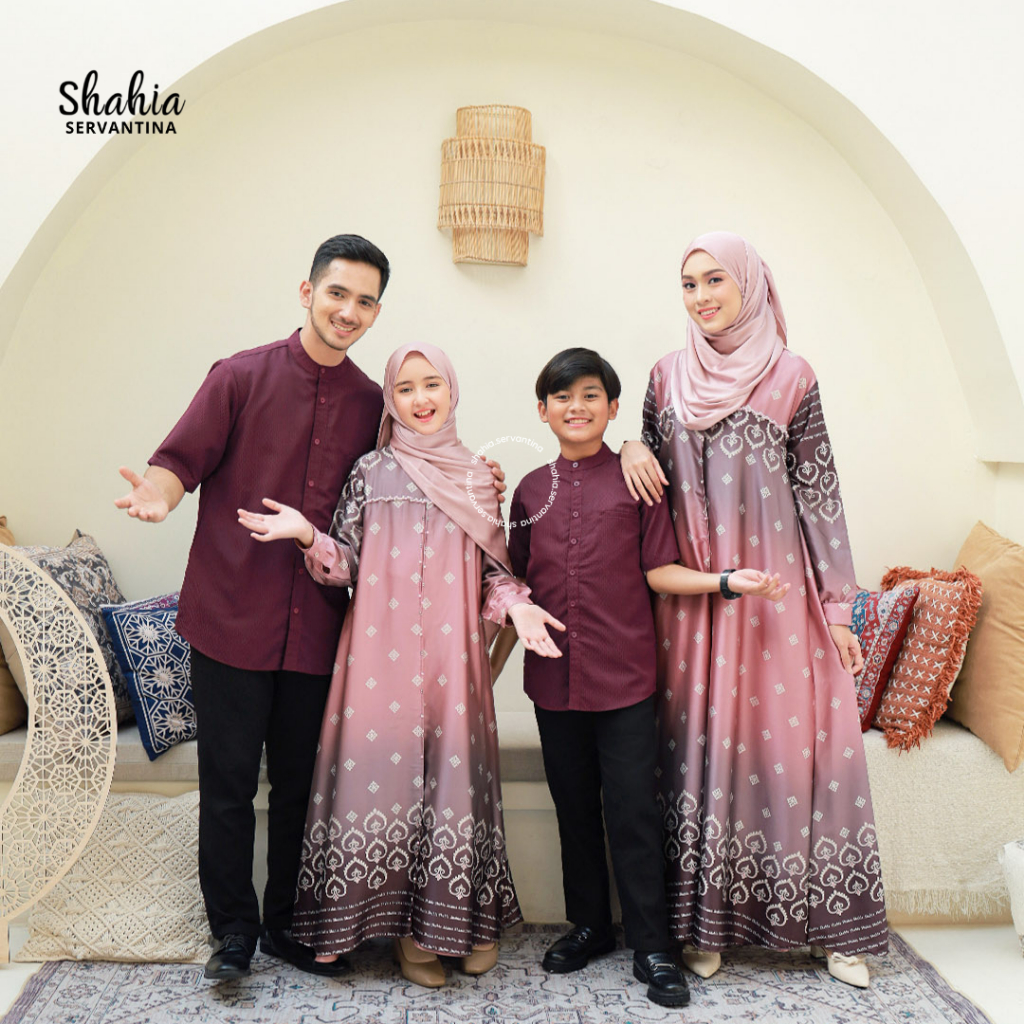 Jual Shahia Servantina - Seraya Sarimbit Lebaran Family Set Gamis Couple Ibu dan Anak | Shopee ...