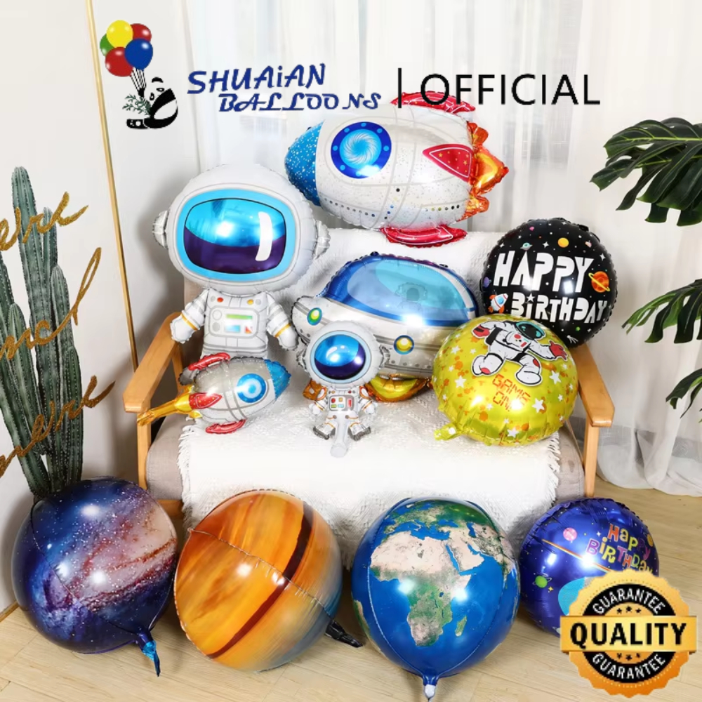 Jual Balon Foil Mini Tema Astronot Balon Foil Mini Luar Angkasa Pesawat ...