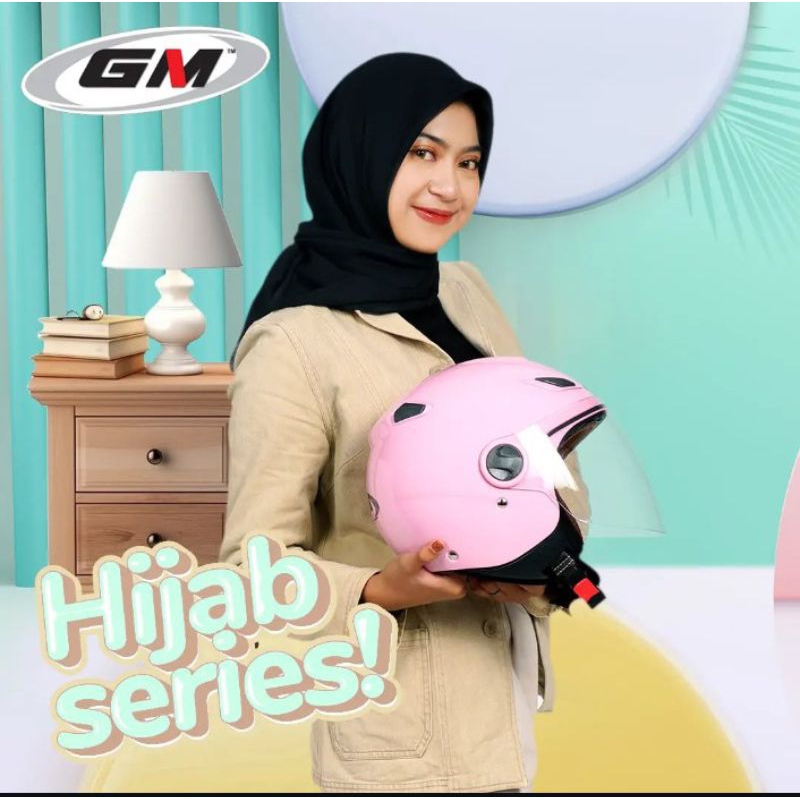Jual Helm GM Venus Hijab Original / Helm Motor Retro Hijab / Helm Motor ...