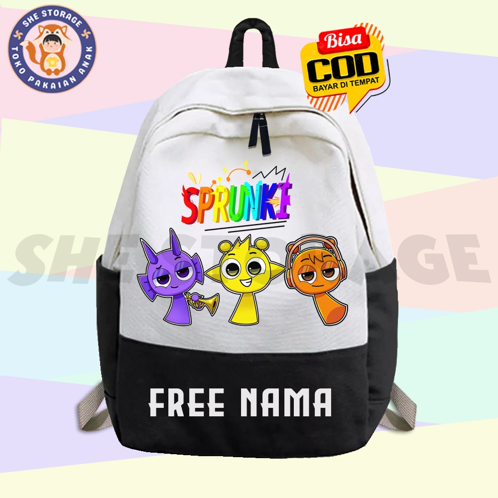 Jual (FREE CETAK NAMA) TAS RANSEL ANAK TAS SEKOLAH ANAK SPRUNKI ...