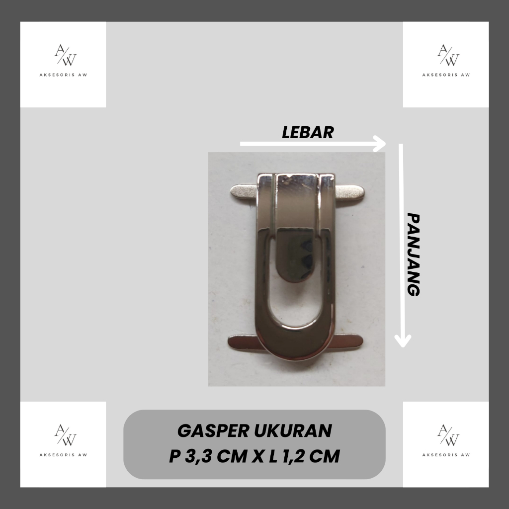 Jual AW405 - Gesper Bentuk Persegi Panjang Salah Satu Ujungnya Bulat ...