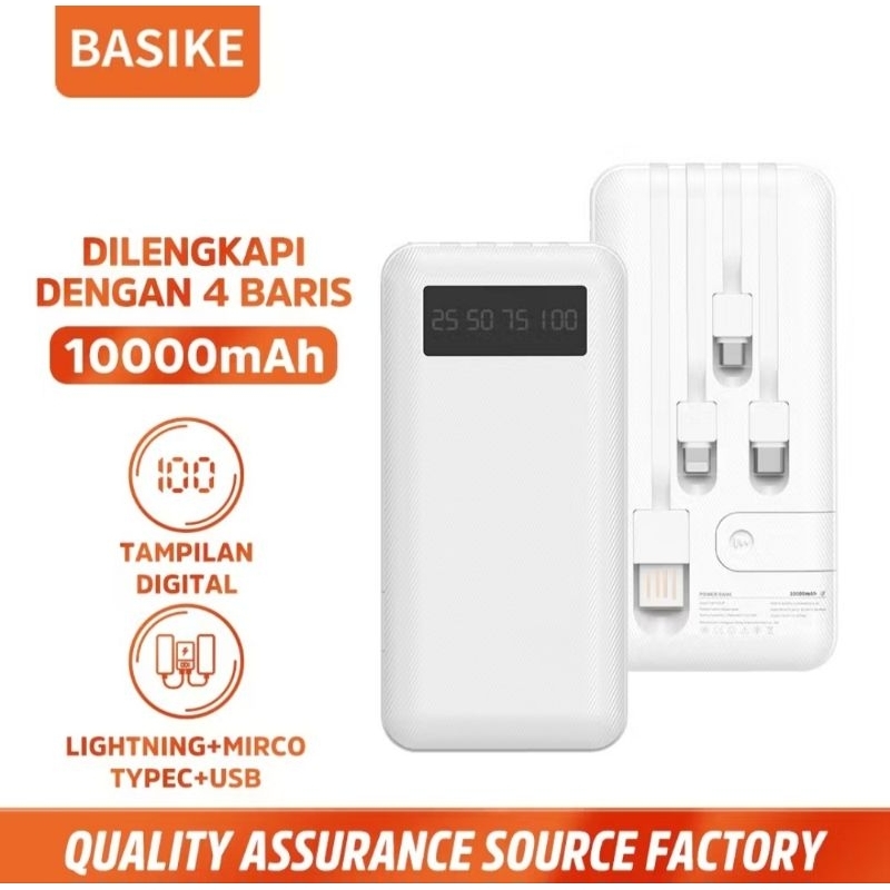 Jual BASIKE Powerbank 20000 mah Fast Charging Murah Mini LCD with Kabel ...