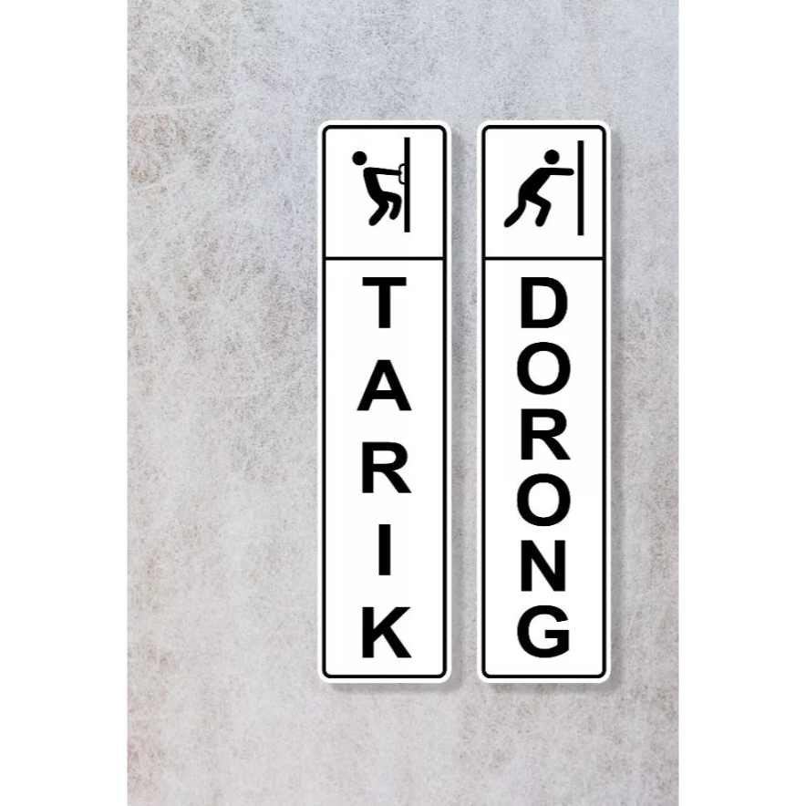 Jual Akrilik Sign PINTU TARIK DORONG | Akrilik PUSH PULL | Shopee Indonesia