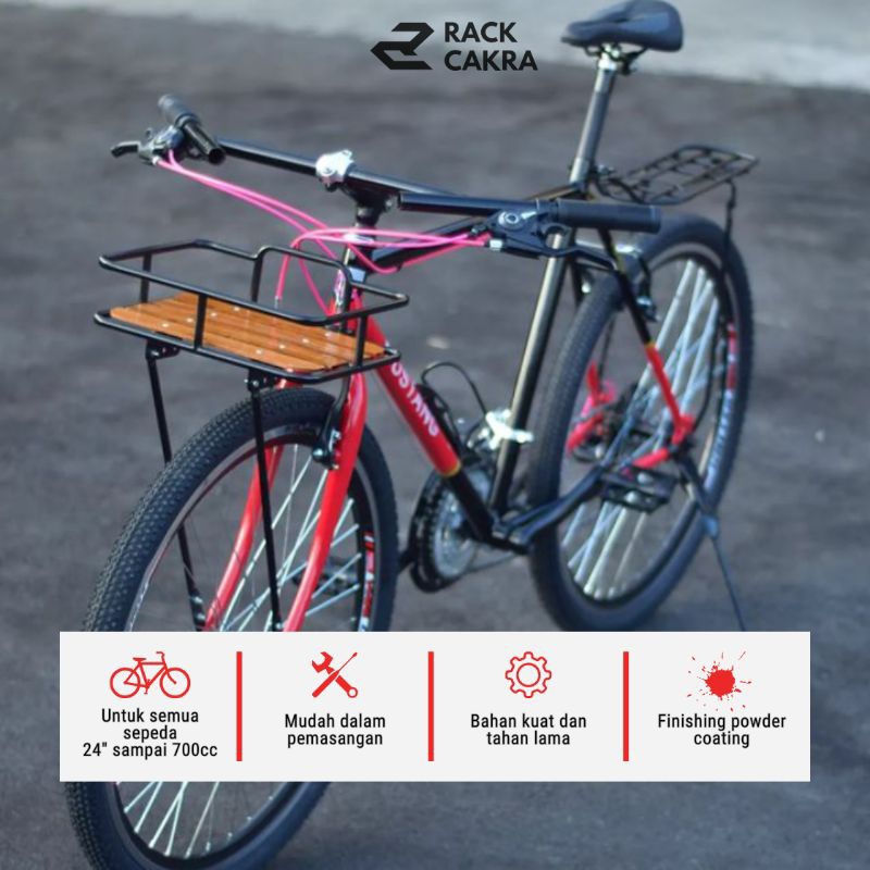 Jual Keranjang Depan Kranjang Sepeda Kalcer Vintage MTB - Alas Kayu ...