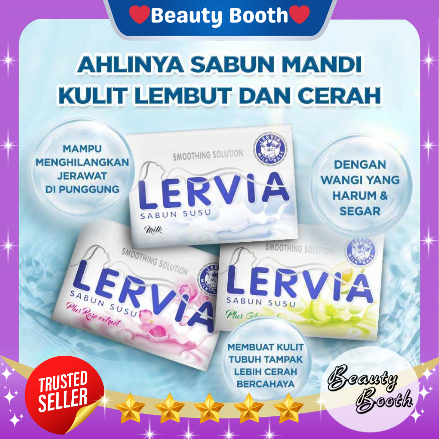 Jual LERVIA Sabun Mandi Batang 90gr | Body Soap Bar | Milk Avocado ...