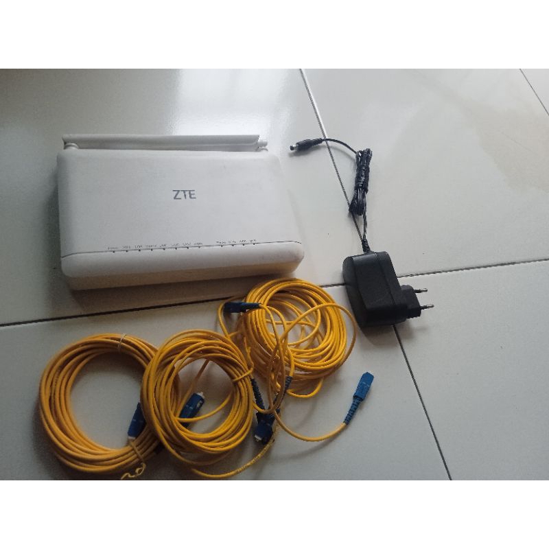 Jual Modem ont ZTE F670L port ijo dan kabel patcore 3 unit | Shopee ...