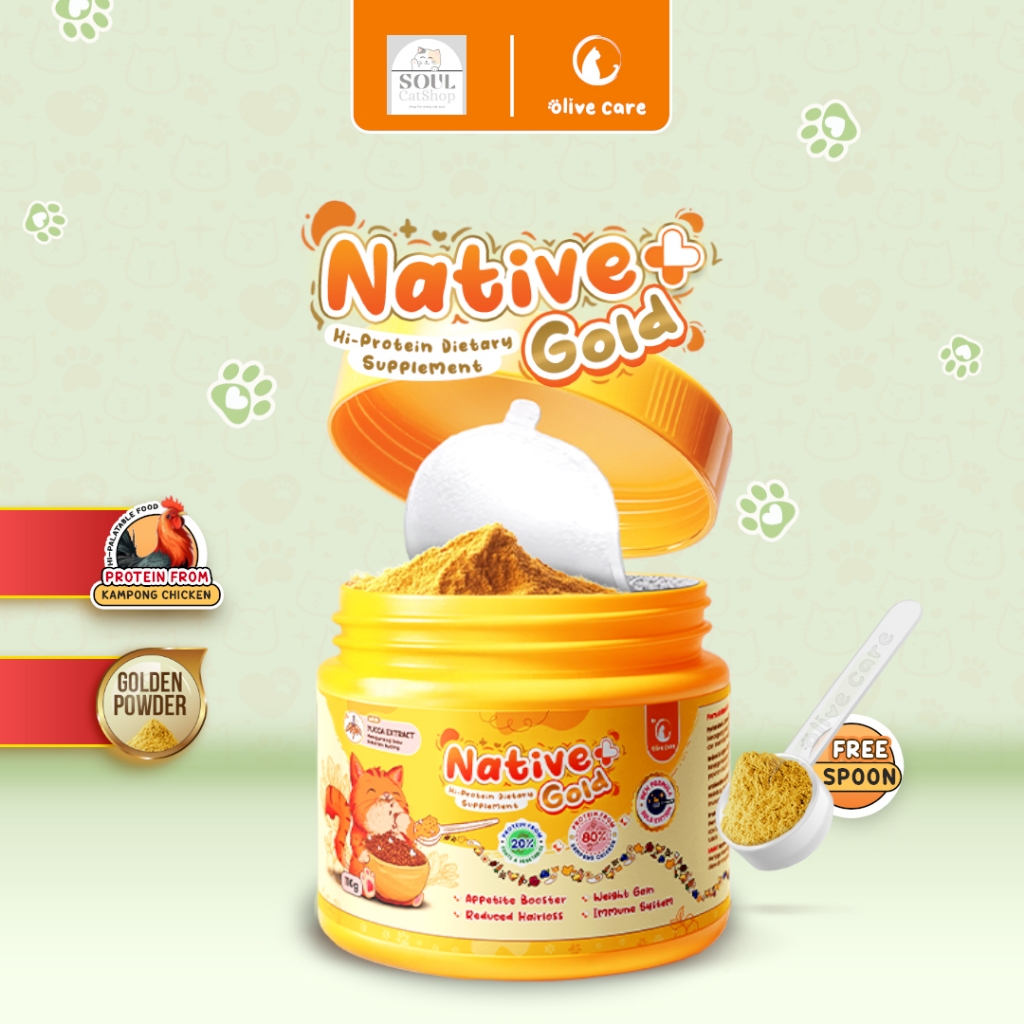 Jual GROSIR Olive Care Vitamin Kucing NATIVE + GOLD Protein Tinggi ...