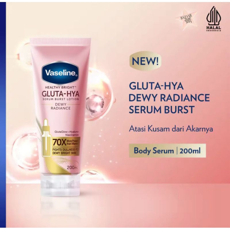 Jual Vaseline Healthy Bright Gluta Hyaluron Niacinamide Serum Lotion ...