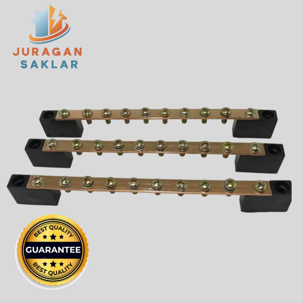 Jual Nol Klem / Nol Arde / Busbar Grounding Plat Tembaga Netral 8 baut ...
