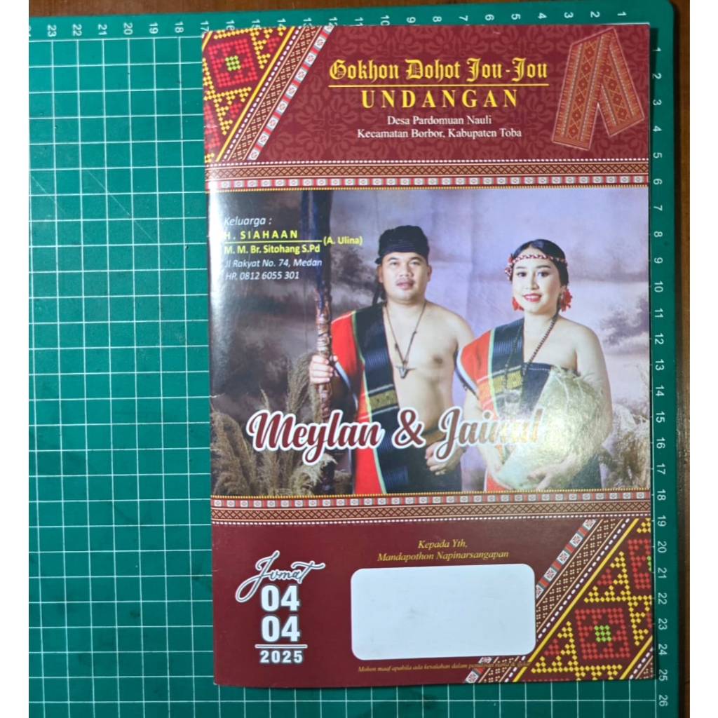 Jual Undangan Nikah Pernikahan Adat Batak Simalulung Karo Nias JUMBO ...