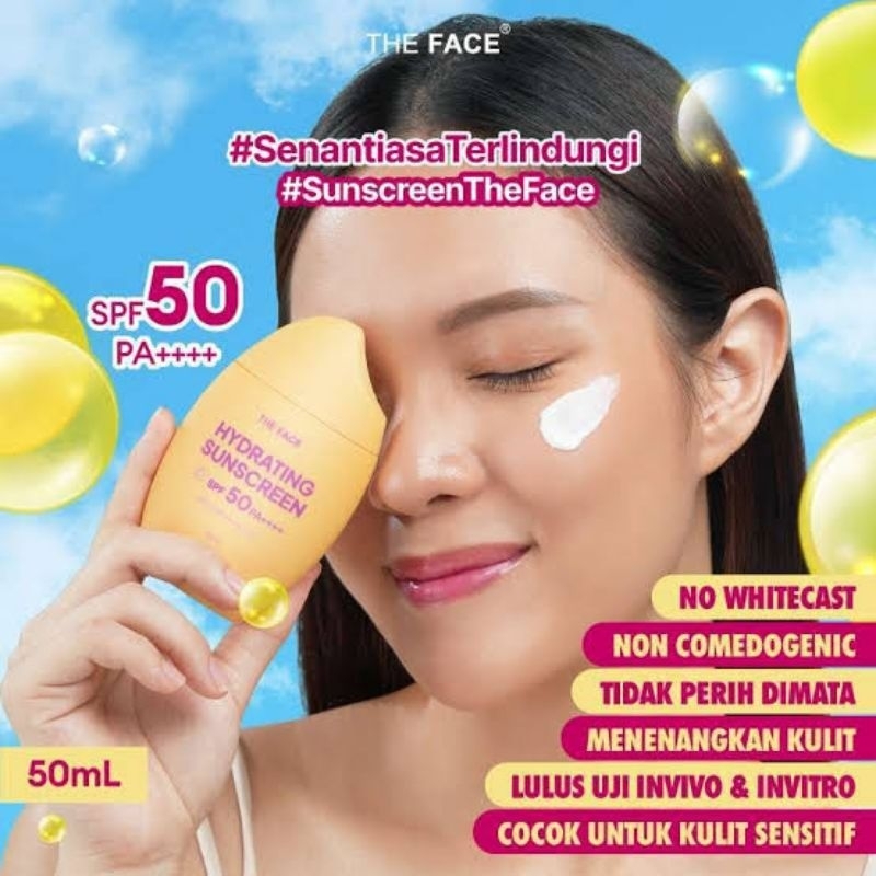 Jual THE FACE HYDRATING SUNSCREEN SPF 50 PA++++ 50 ML | Shopee Indonesia