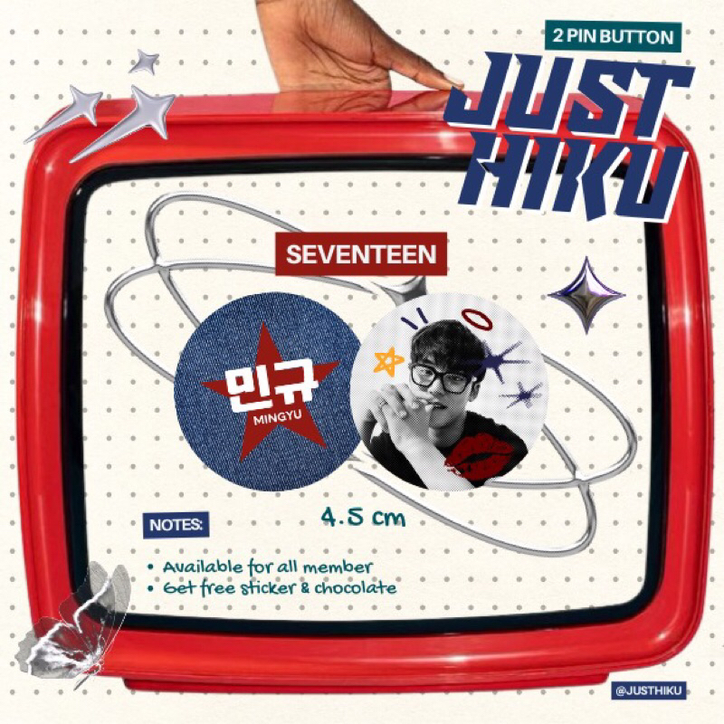 Jual PIN BUTTON SEVENTEEN | PIN BADGES SVT SEBONG | DOFF | Shopee Indonesia