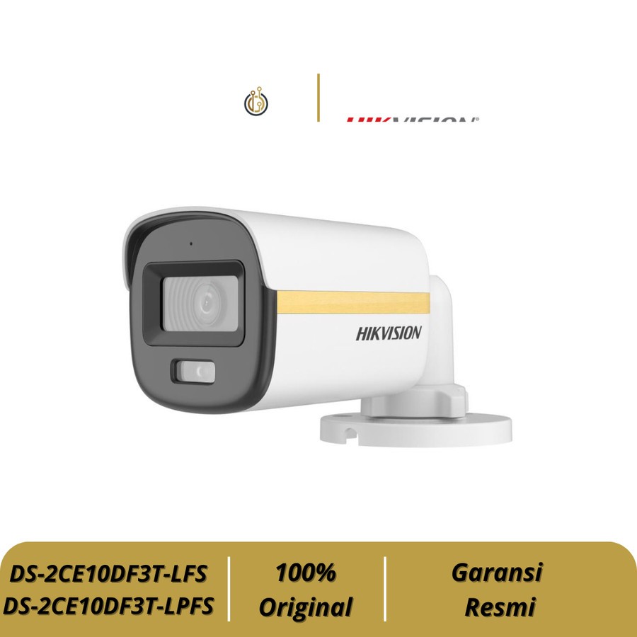 Jual Kamera CCTV Analog Hikvision DS-2CE10DF3T-LPFS (Plastik) DS-2CE10DF3T-LFS (Metal) ColorVu ...