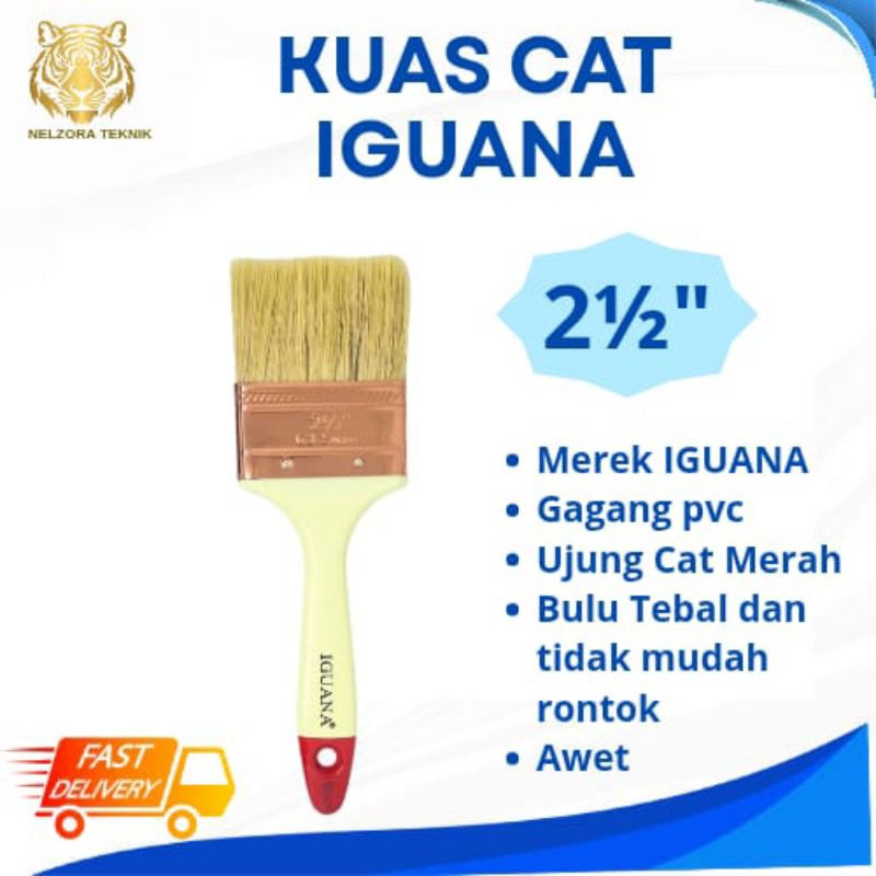 Jual Kuas Cat Tembok Kuas Dinding GG PVC IGUANA 2 1/2" | Shopee Indonesia
