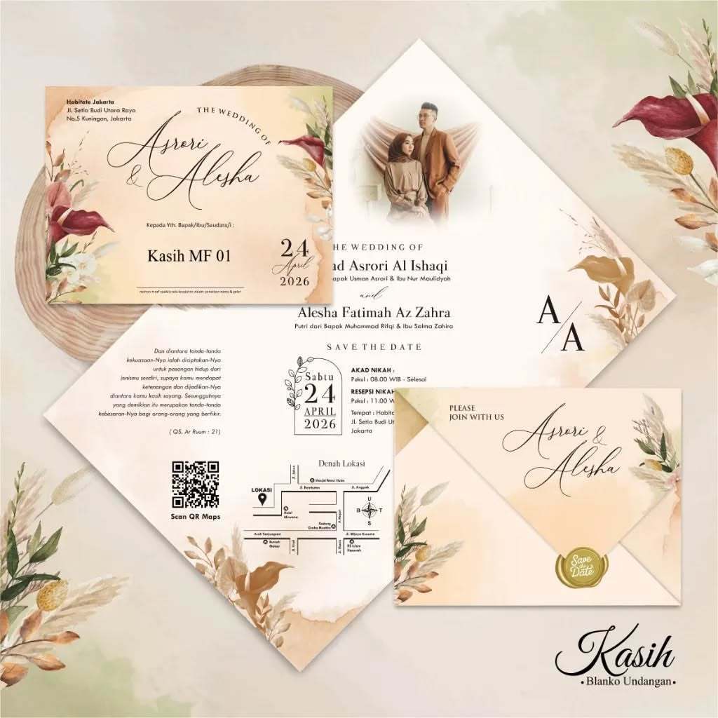 Jual Undangan Pernikahan Semi Amplop Kasih MF 01 - FREE UNDANGAN ...