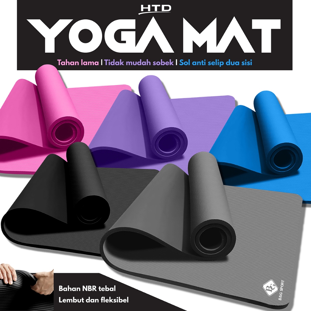 Jual HTD Sport Matras Yoga Matt NBR Olahraga Senam Lantai Meditasi Gym ...