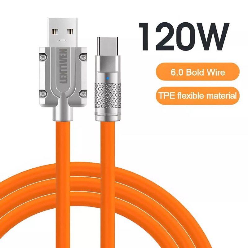 Jual Kabel Charger 120W Fast Charging Zinc Alloy USB Type C Lightning ...