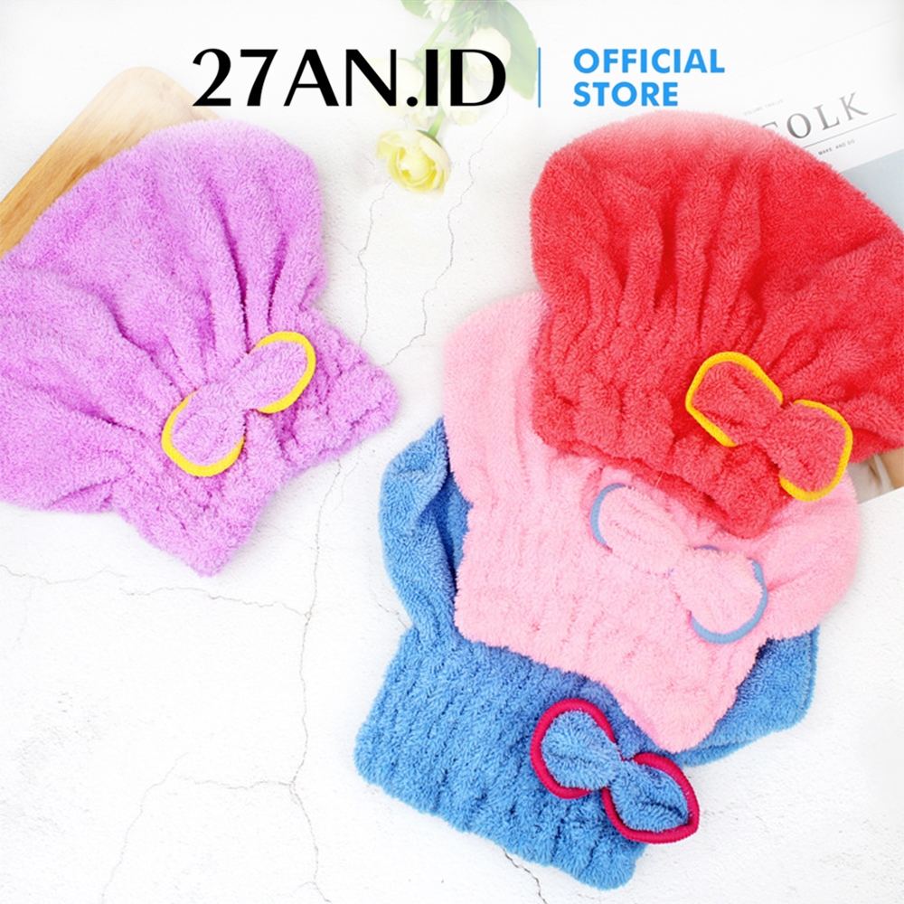 Jual (27AN.ID) Handuk Kepala H763 Shower Cap Dry Hair Handuk Keramas ...