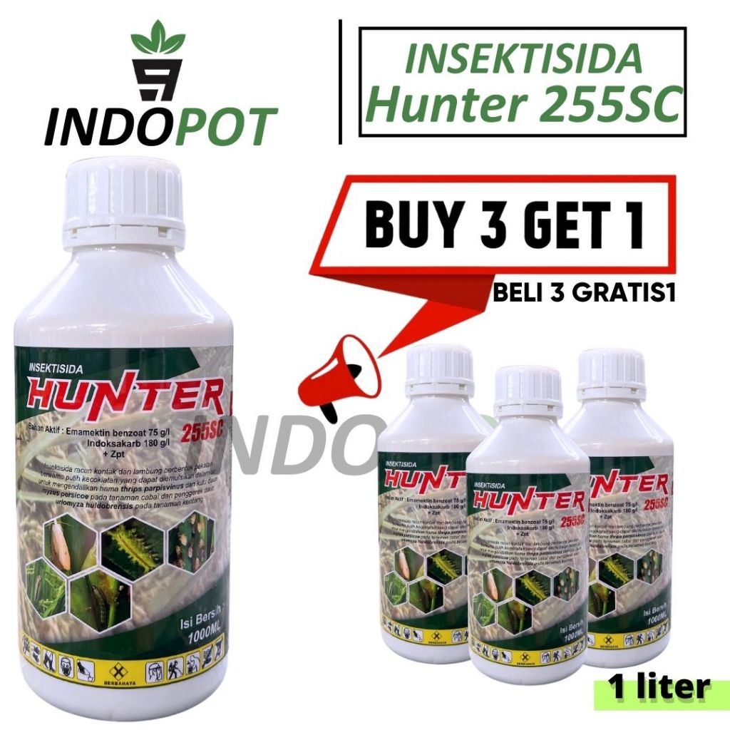 Jual HUNTER 255SC 1L Insektisida Kontak Pengendali Hama Thrips Tanaman ...