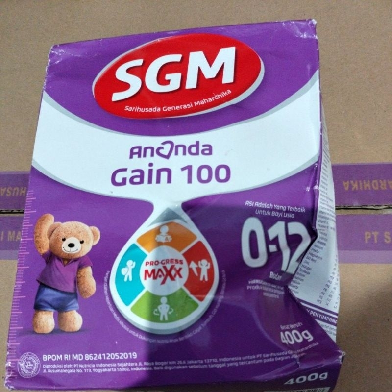 Jual Susu SGM Ananda Gain 400 gram Exp 2026 dus penyok | Shopee Indonesia