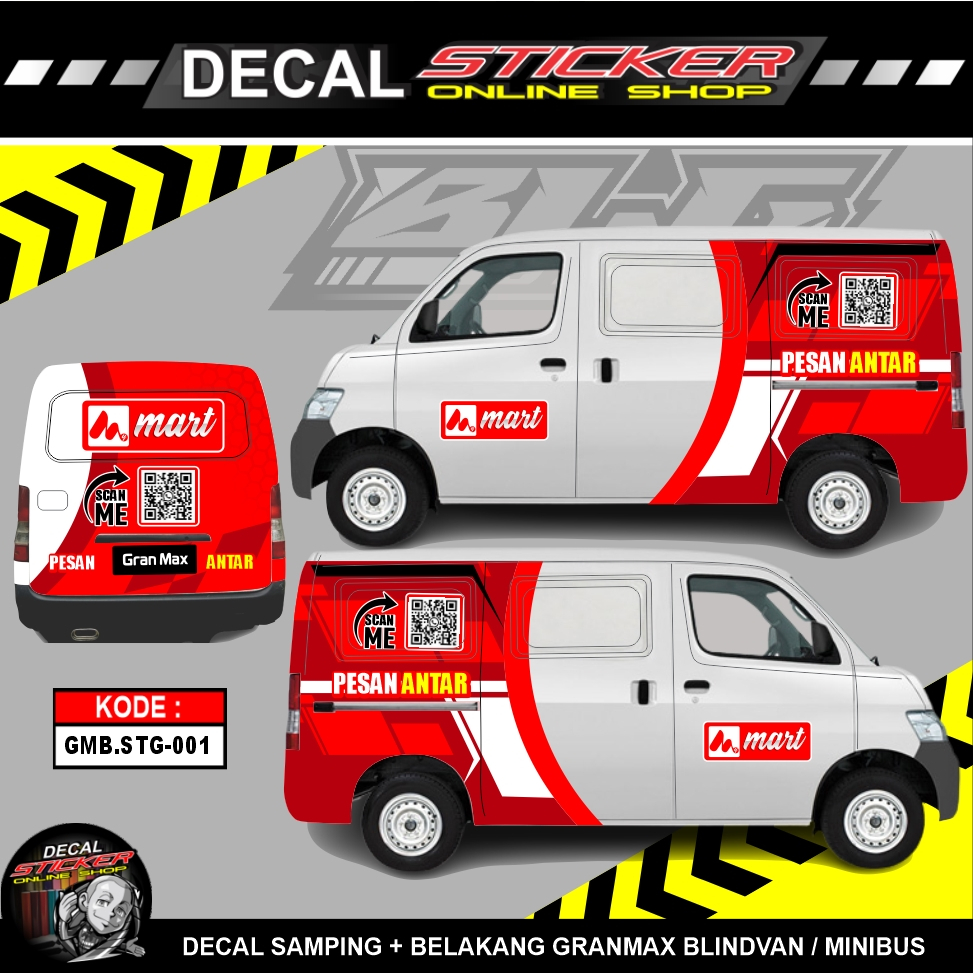 Jual STIKER MOBIL GRANMAX BLINDVAN MINIBUS VAN DECAL PRINT VARIASI SEMI ...