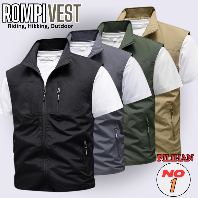 Jual ROMPI PRIA OUTDOOR HIKING NAIK GUNUNG ROMPI VEST SAFETY JUMBO ...