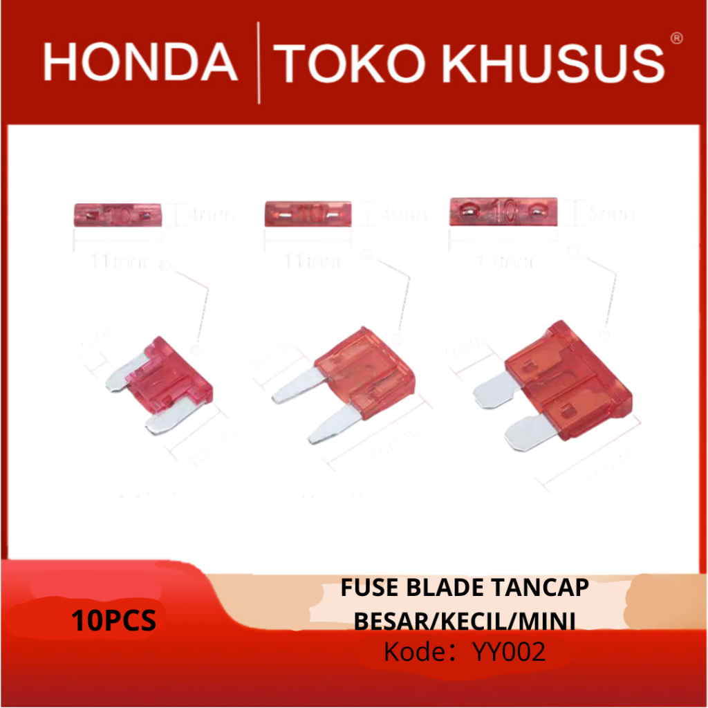 Jual FUSE BLADE TANCAP BESAR/KECIL/MINI 5A 7.5A 10A 15A 20A 25A 30A 35A ...