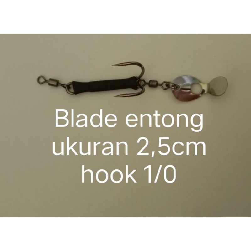 Jual Doble hook 1/0 60 Drajat plus Blade entong ukuran 2,5cm | Shopee ...