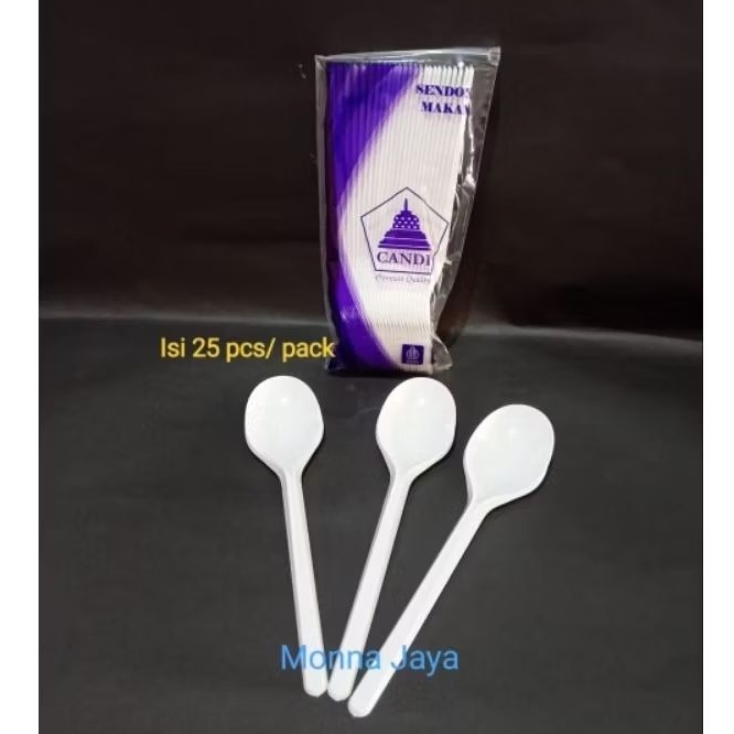Jual Sendok Makan Putih Susu/Hitam Merk Uno/ Candy Sendok Makan Plastik ...