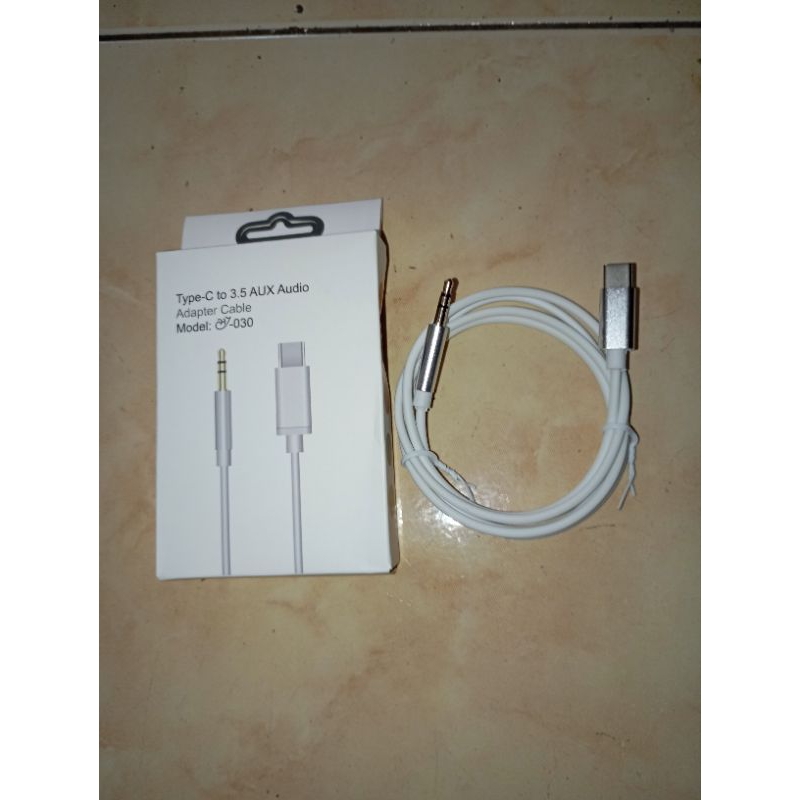 Jual kabel audio tipe c ke aux jack 3,5m/ tipe c ke sound card | Shopee ...