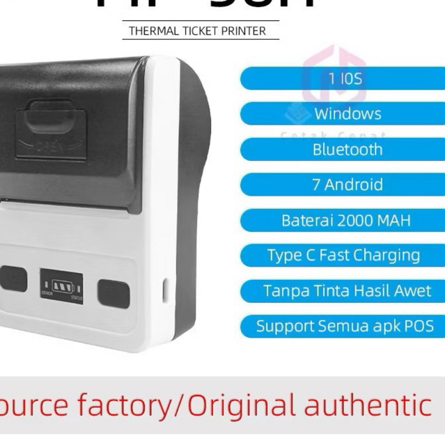Jual Printer Thermal printer USB Bluetooth Portable mini baterai ppob kasir | Shopee Indonesia