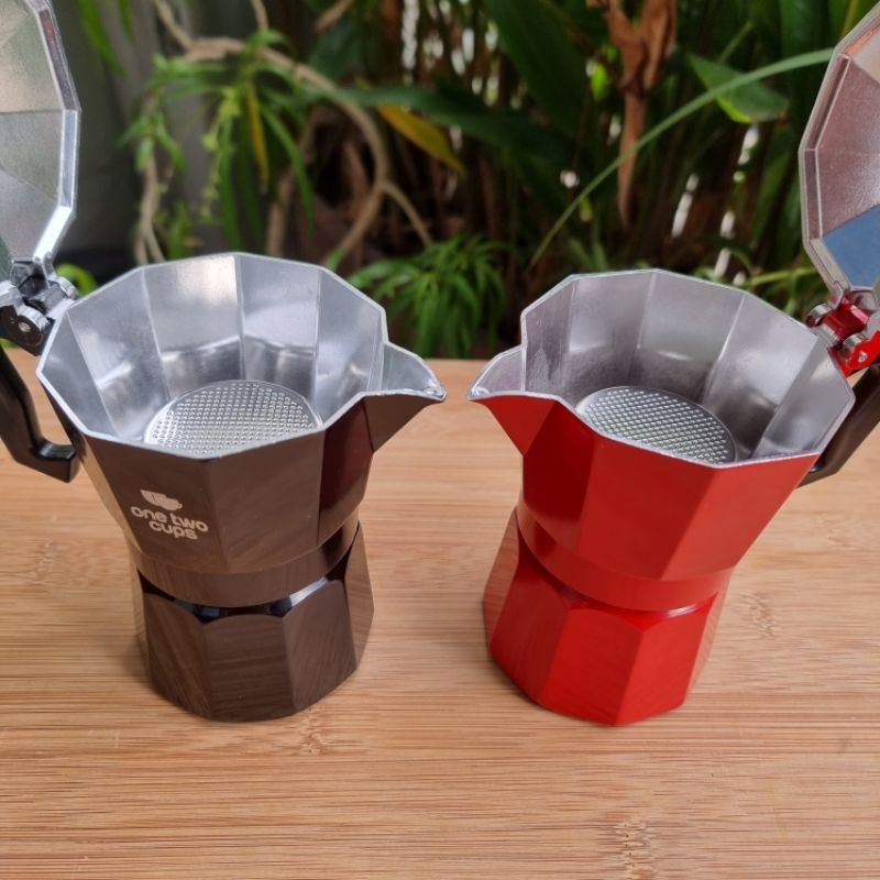 Jual Moka pot sudah dimodif ala 9barista aluminium include basket puck ...