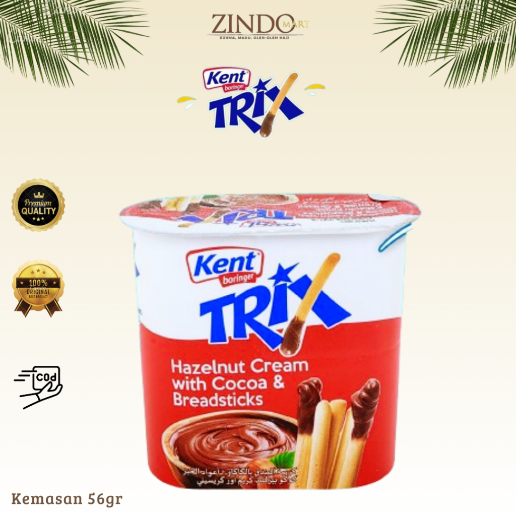 Jual BUY 1 GET 1 KENT TRIX HAZELNUT CREAM WITH COCOA & BREADSTICKS 56GR ...