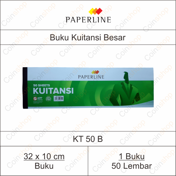 Jual Paperline KT 50 B Buku Kwitansi Kuitansi Besar 50 Lembar Per Buku ...