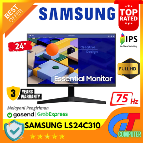 Jual Monitor SAMSUNG LS24C310 24" FLAT IPS 75Hz Frameless | Shopee ...