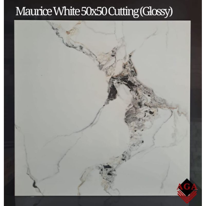 Jual KERAMIK LANTAI 50X50 MAURICE WHITE CUTTING (GLOSSY) | Shopee Indonesia