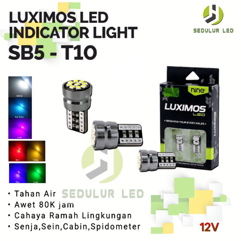 Jual ( 1 Set ) LAMPU LED T10 KECIL 9MATA SENJA SEIN SPIDOMETER LAMPU ...