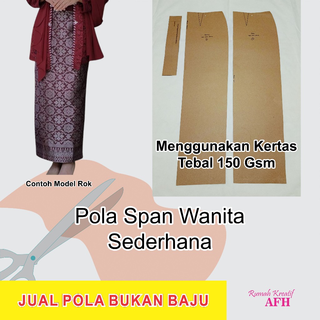 Jual Pola Instan Pola Rok Span Wanita Sederhana | Shopee Indonesia