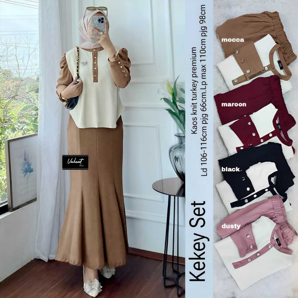 Jual Kekey Set Lengan Panjang Ld110 Kaos Knit Turkey Premium Warna ...