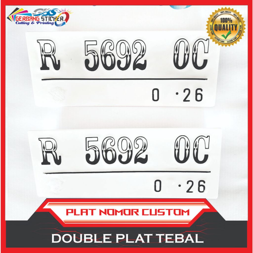 Jual CUSTOM PLAT MOTOR UKURAN 23 HIGH QUALITY | Shopee Indonesia
