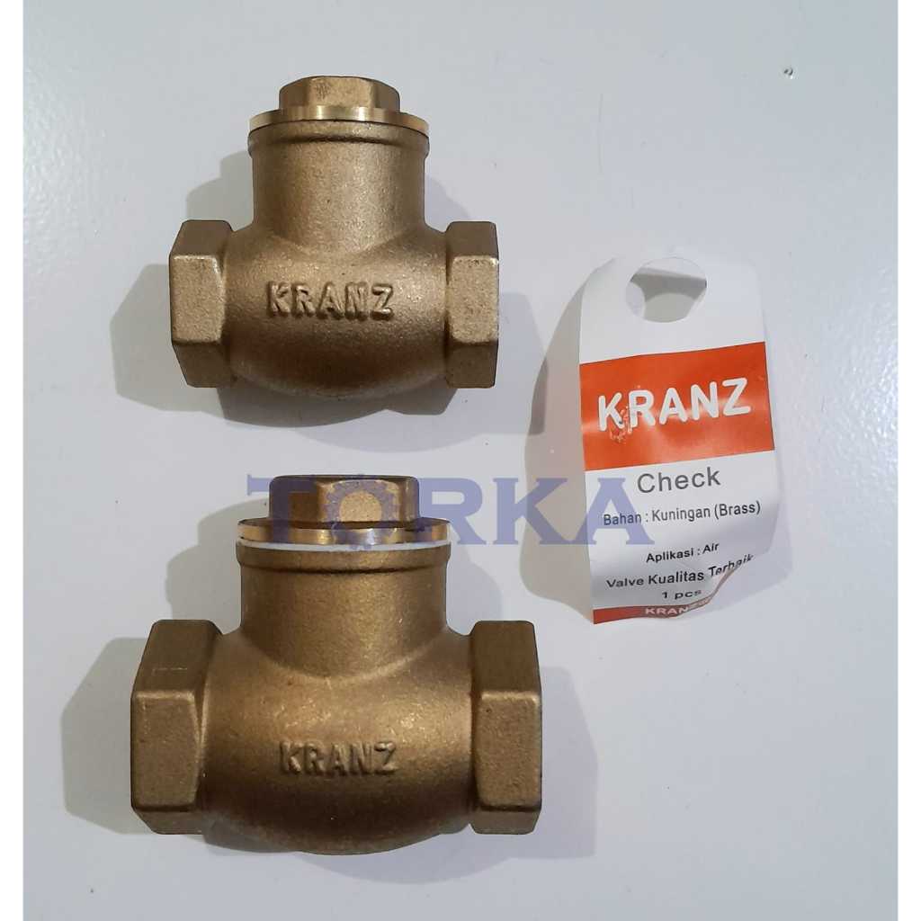 Jual Check Valve Kuningan KRANZ Tabo Klep 1/2" 3/4" harga per 1 pcs ...