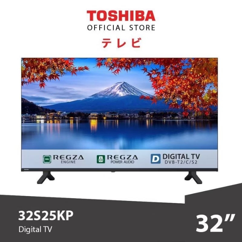 Jual TV LED TOSHIBA 32S25KP Led Digital TV 32 inch HD | Shopee Indonesia