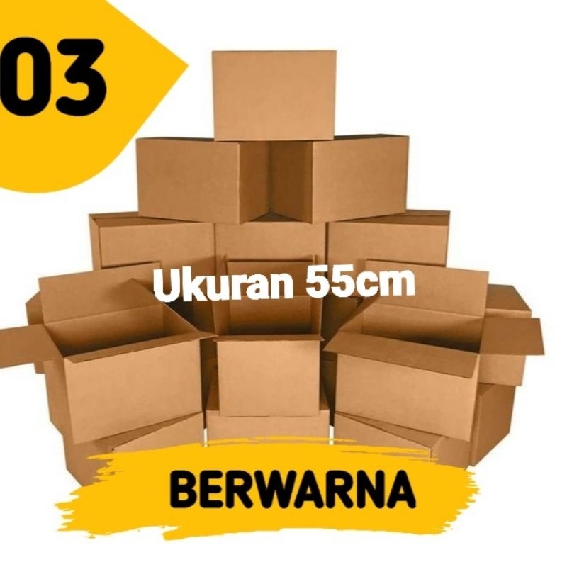 Jual kardus paket berwarna ukuran 55cm | Shopee Indonesia