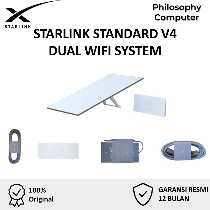 Jual STARLINK STANDARD V4 DUAL WIFI SYSTEM W/ 2 LAN PORT RJ45 | Shopee ...