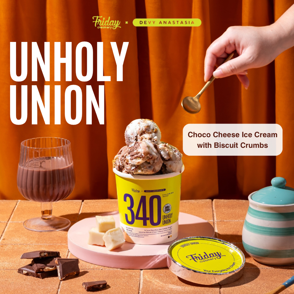 Jual Unholy Union PINT (473ml) - Friday Creamery x Devy Anastasia ...