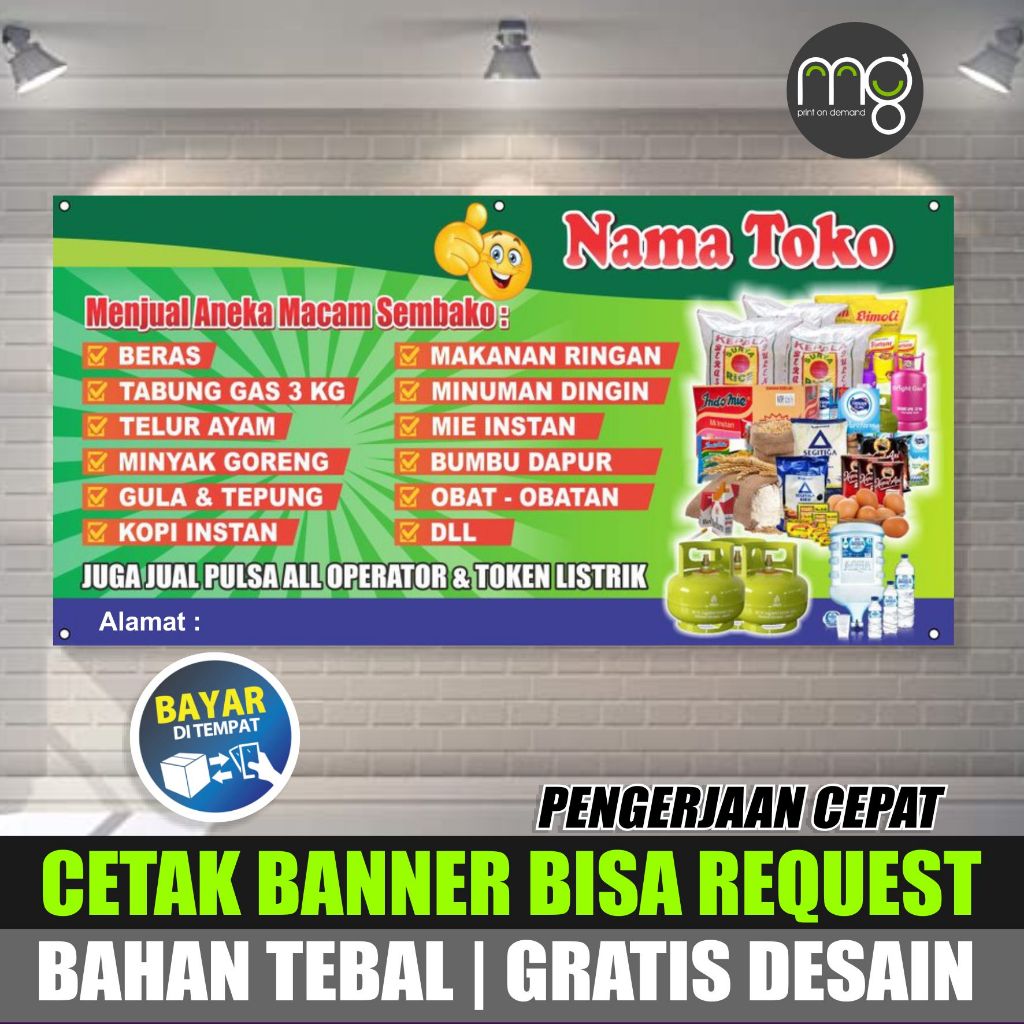 Jual Banner Warung Sembako - Spanduk Toko Kelontong - benner Toko Jualan Sembako | Shopee Indonesia