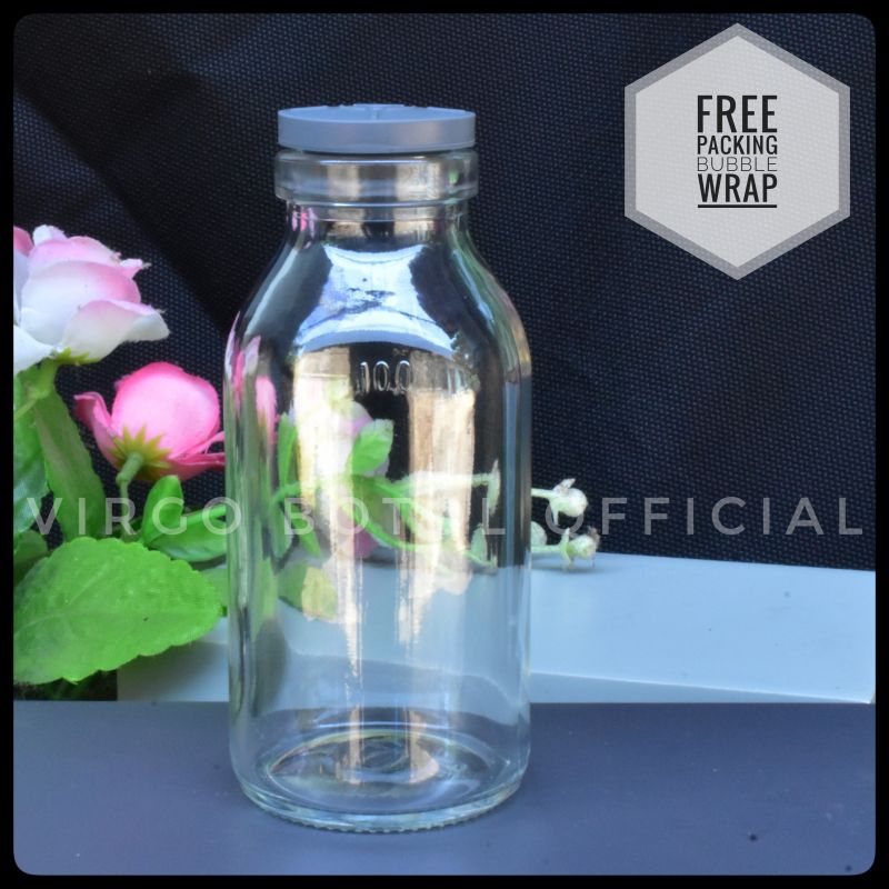 Jual Botol Kaca 100ml Tutup Karet Tebal - Botol Kaca Penyimpanan Jus ...