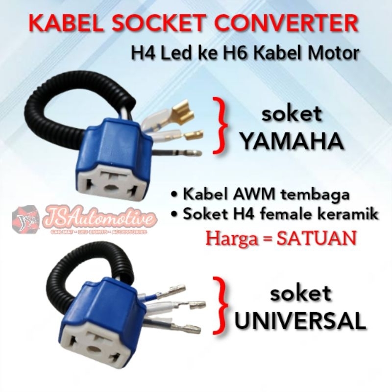 Jual Soket Kabel Cop Fiting Pitingan Converter Socket dari LED H4 jadi ...