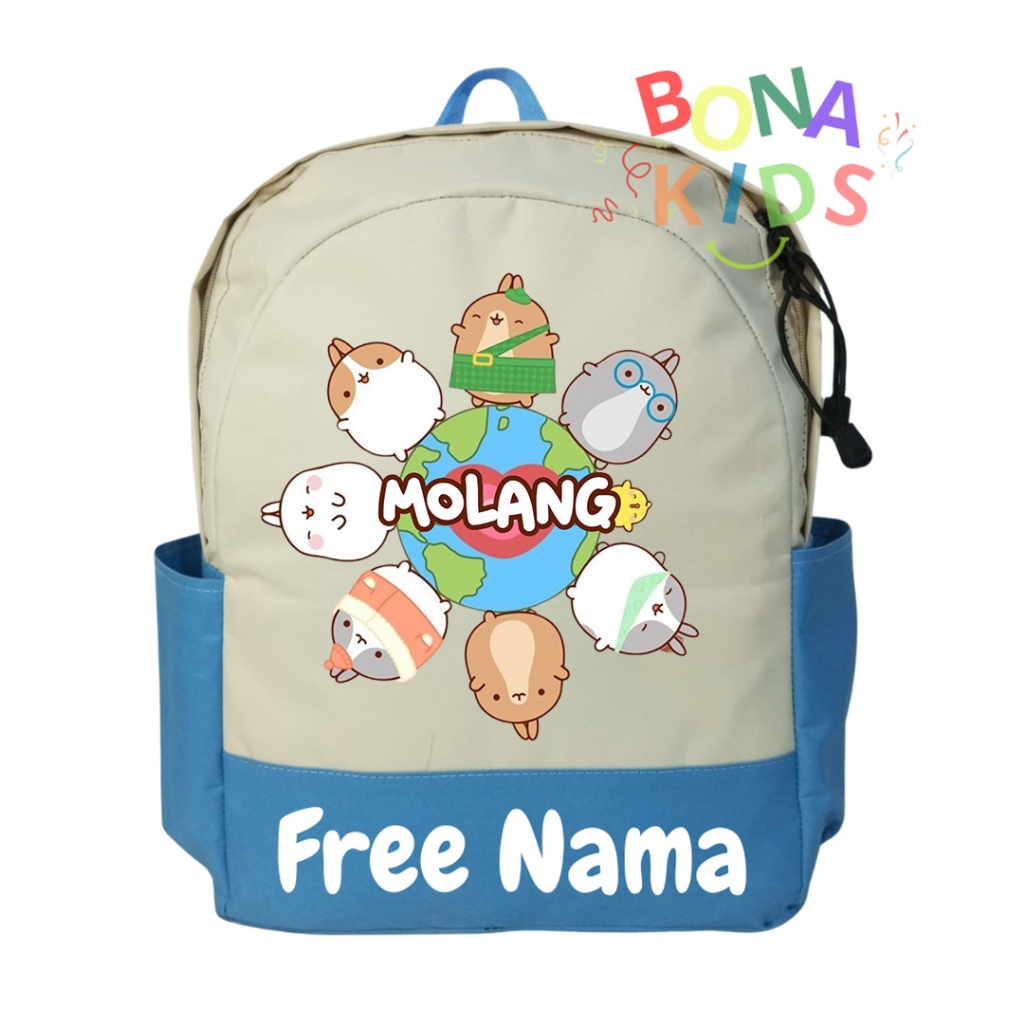 Jual Tas Anak Kartun Molang Ransel Sekolah Anak TK SD PAUD FREE NAMA | Shopee Indonesia